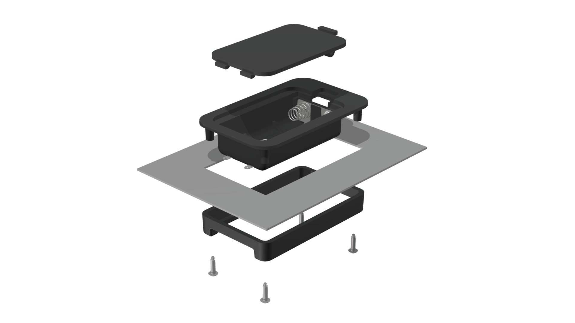 Plate mount exploded view - AAx2 BATTERY BOX - 3D model by takachitec5 ...