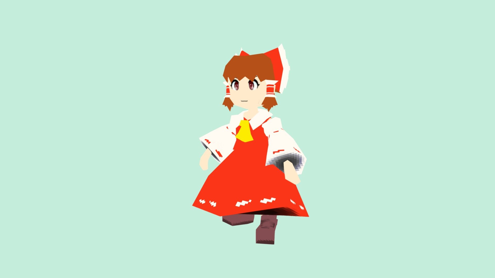 LowPoly Hakurei Reimu - 3D model by LordWax [d756321] - Sketchfab