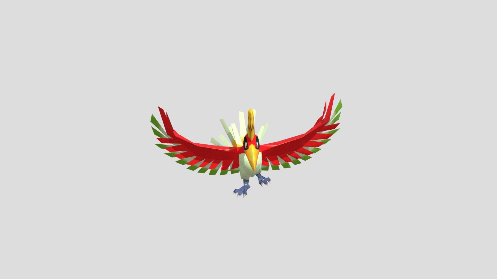 Nintendo 64 - Pokemon Stadium 2 - 250 - Ho-Oh - Download Free 3D model ...