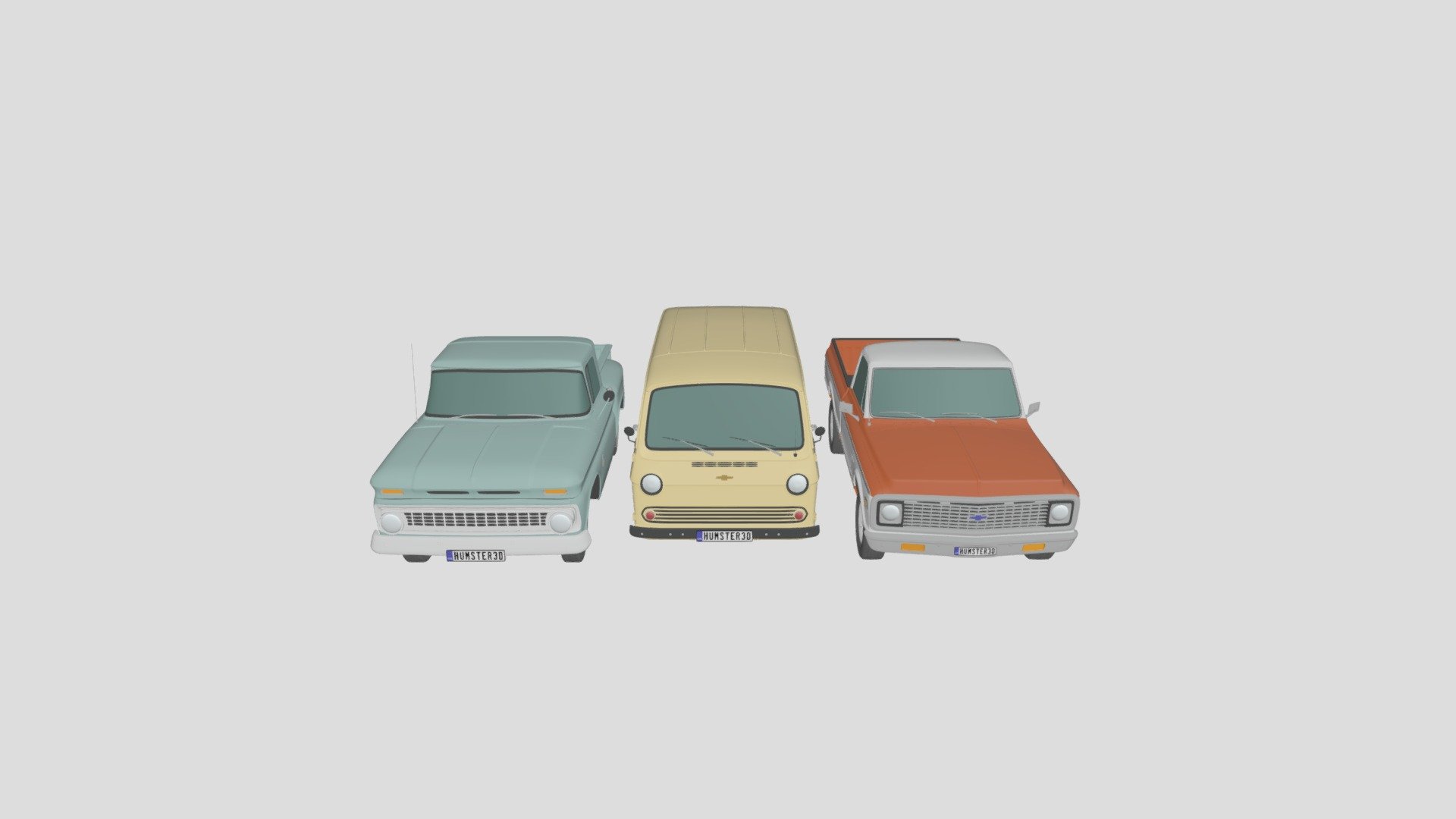 Chevrolet S10 Pickup, Cheyenne Pickup, Van - Download Free 3D model by ...