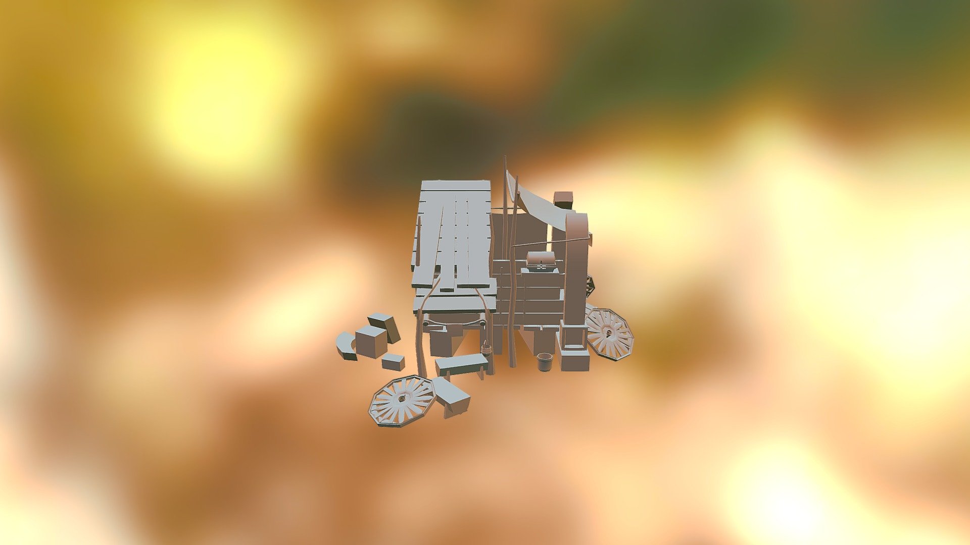 Broken Horse carriage Home makeshift - 3D model by adam.hyder [d75cf25 ...