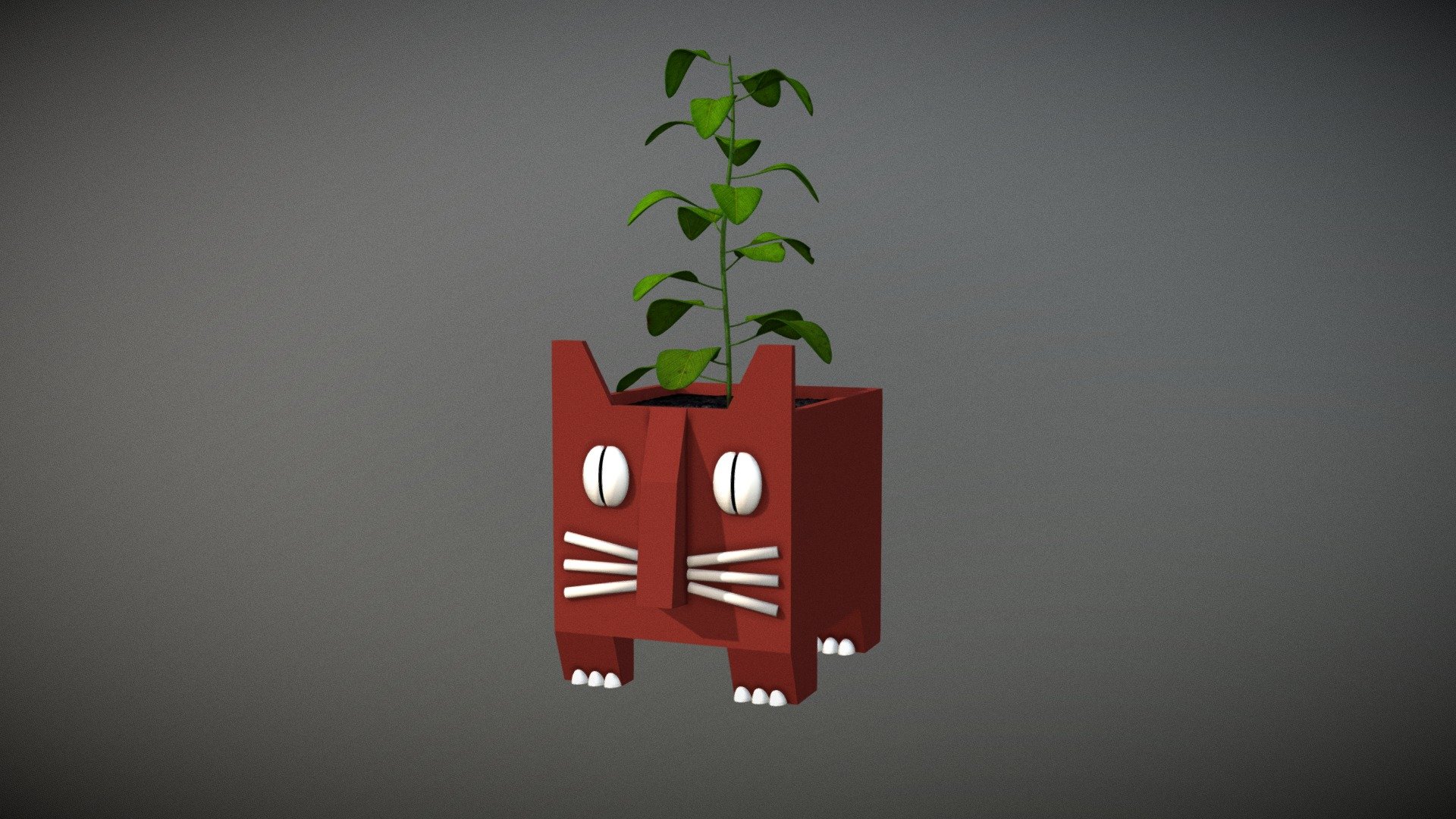 Plant pot Cat - Download Free 3D model by James Woolf (@woolfjames0 ...