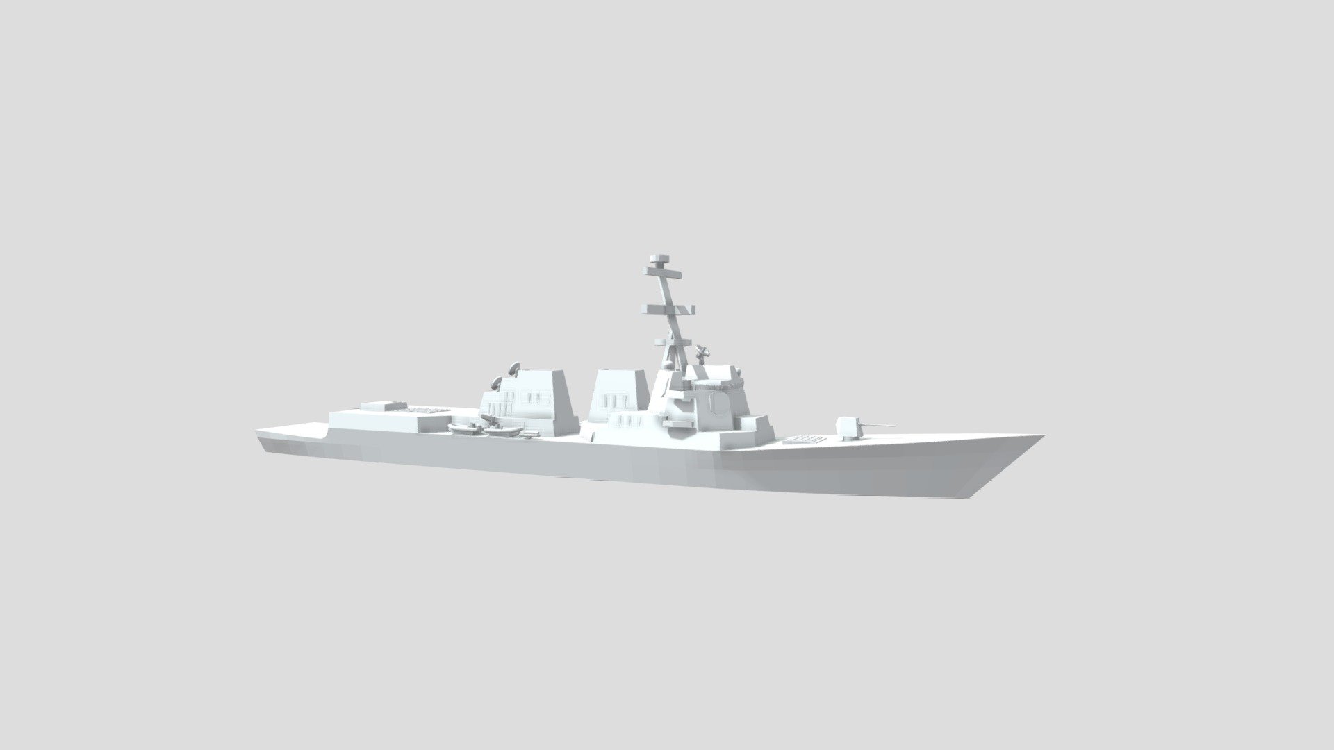 USS Sampson - Model for small scale printing - Download Free 3D model ...