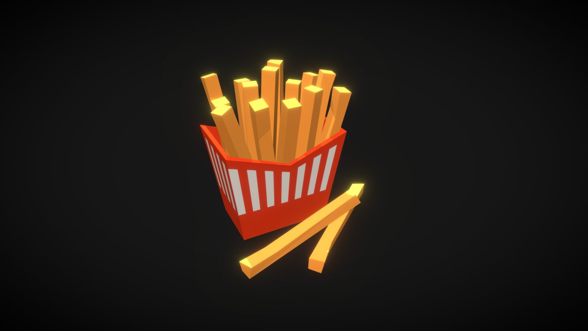 French fries - 3D model by vysana [d761b10] - Sketchfab