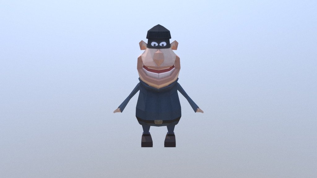 Low Poly Robber - 3D model by Shaper (@scrappy_98) [d762245] - Sketchfab