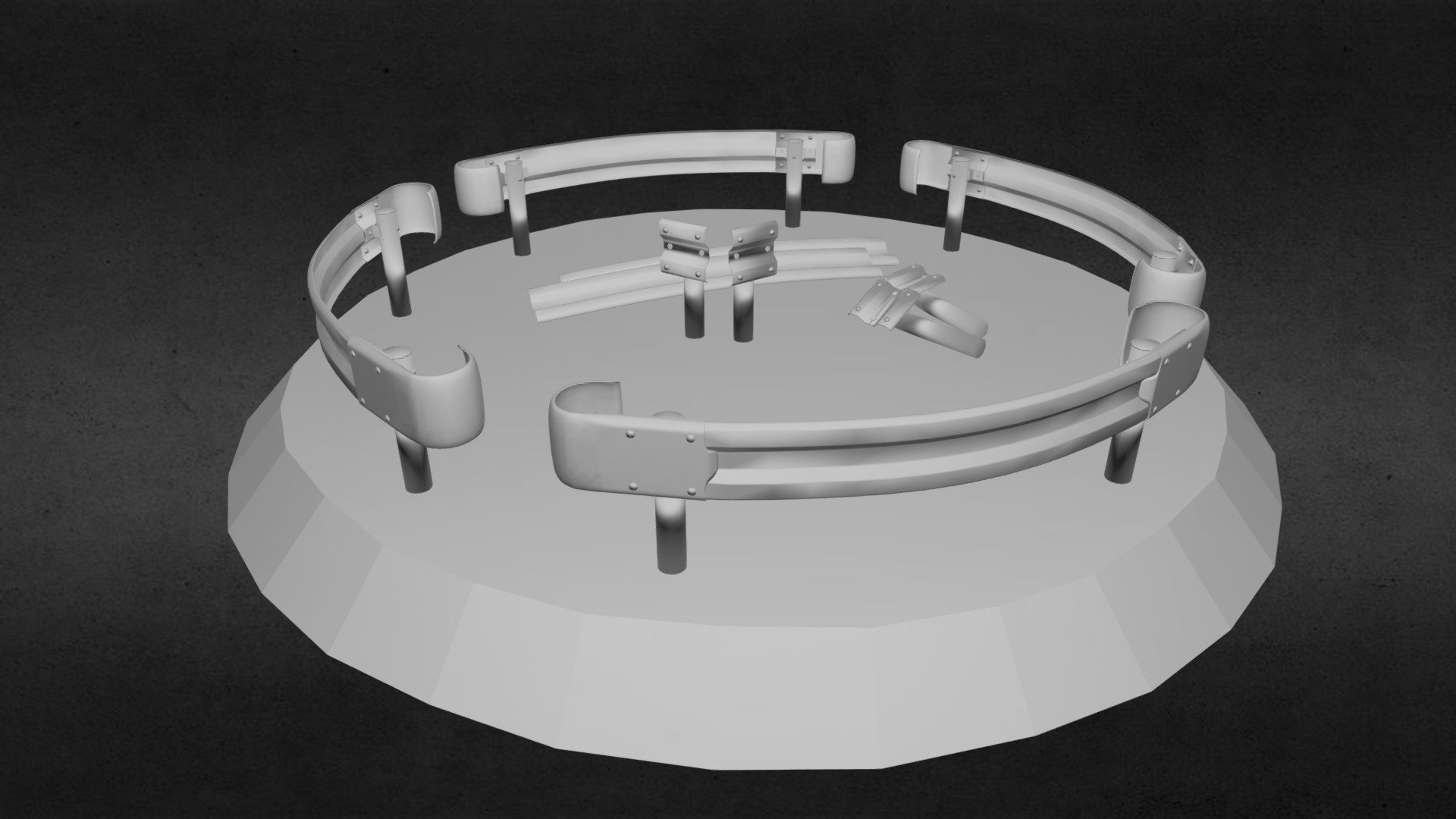 Guardrail curved in japan - 3D model by lyohm (@toybox0117) [d767ad9 ...