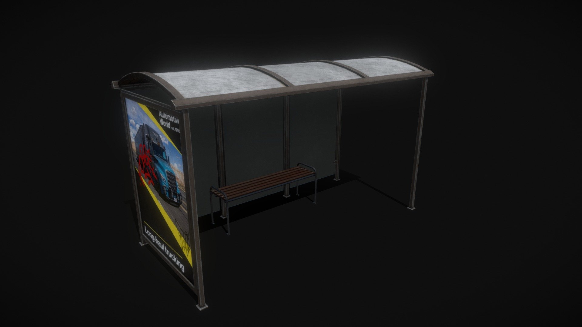 Bus Stop - 3D model by einthel [d76ae0c] - Sketchfab