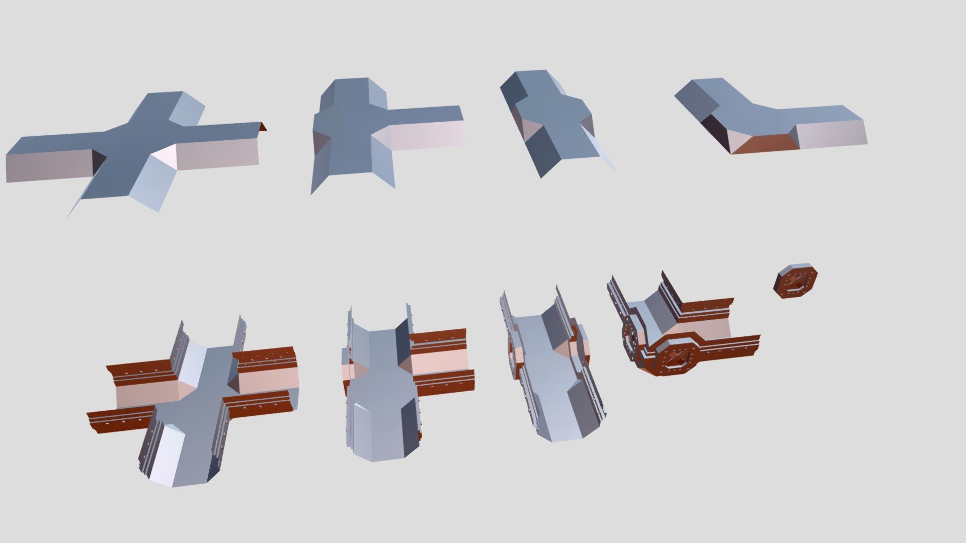 Open Top Pipe Work 3d Cross Section - Download Free 3D model by Trockk ...