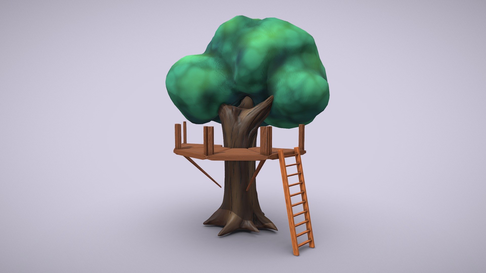 treehouse with ladder - 3D model by Kaleb S (@kaleb-s) [d76cc3c ...