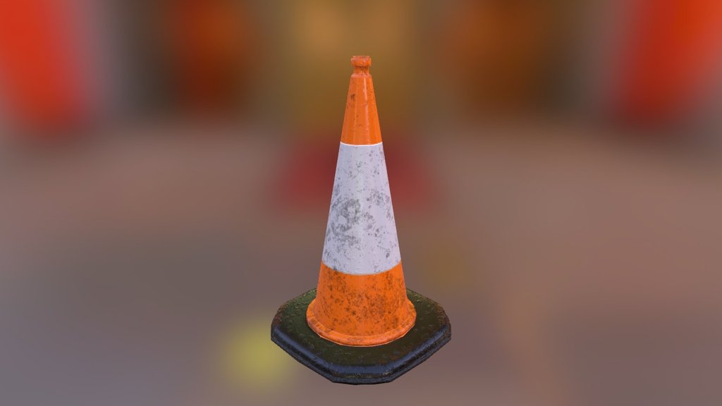 PBR Traffic Cone DD - 3D model by DefiantSeraph [d76f6e7] - Sketchfab