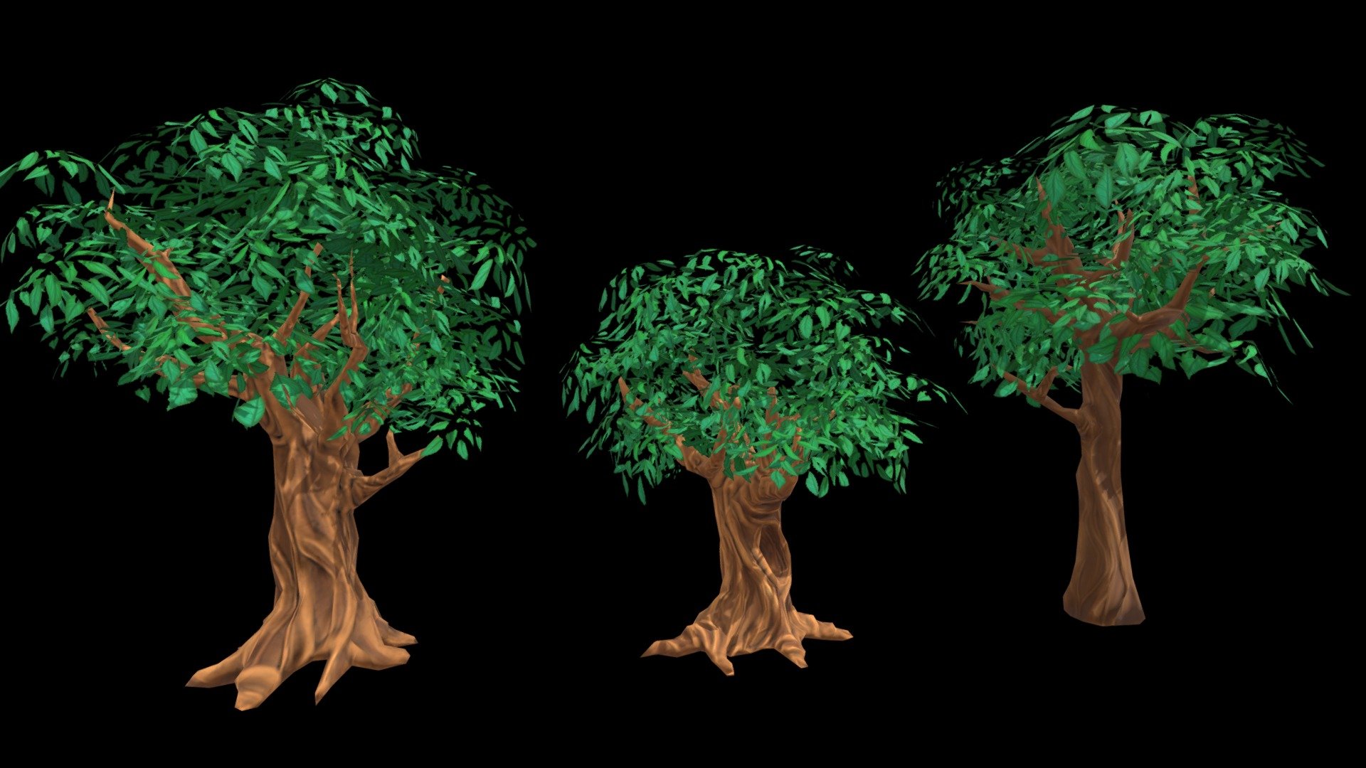 Friendly Forest Trees - 3D model by Mewn (@meewn) [d773b15] - Sketchfab