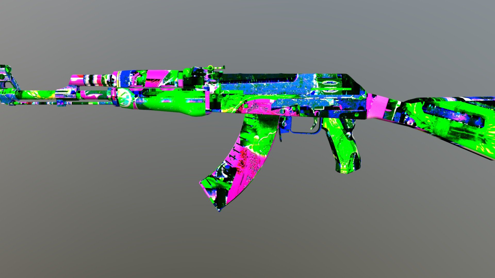 AK-47 | VISUAL SNOW - 3D model by ArtLove13 [d77601a] - Sketchfab