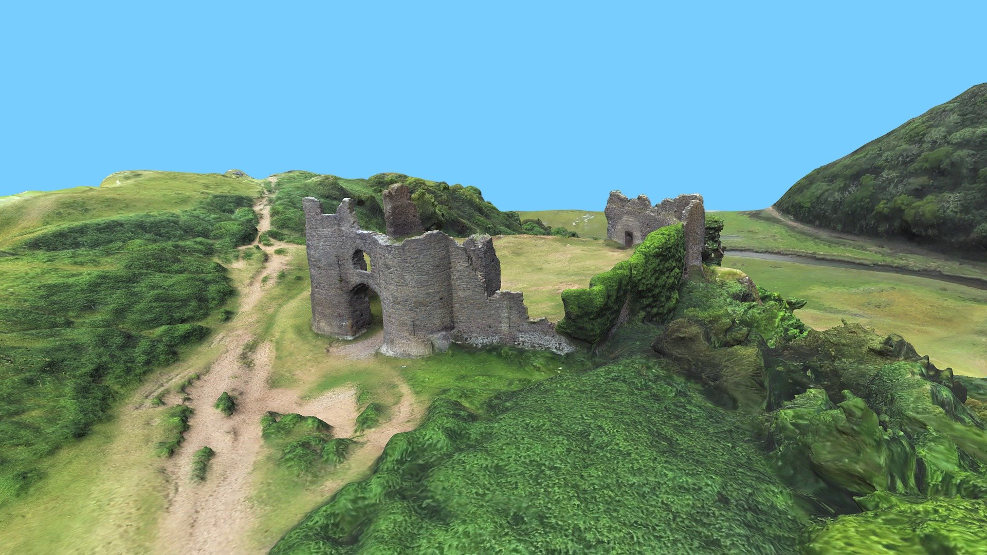 PENNARD CASTLE, Wales-UK - Buy Royalty Free 3D model by LibanCiel ...