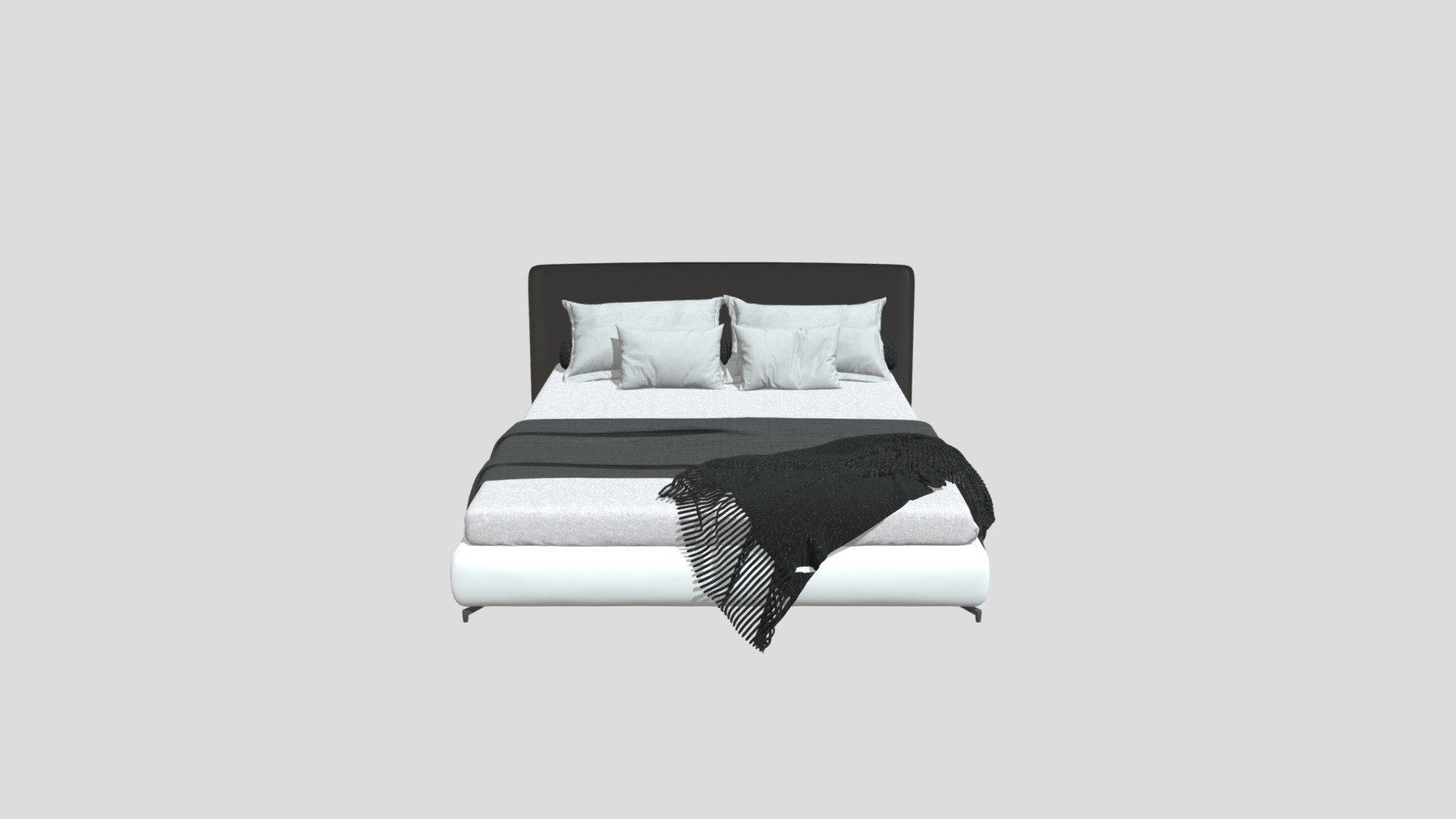 Modern Bed 3D Model - Sleek and Stylish Design - 3D model by ...