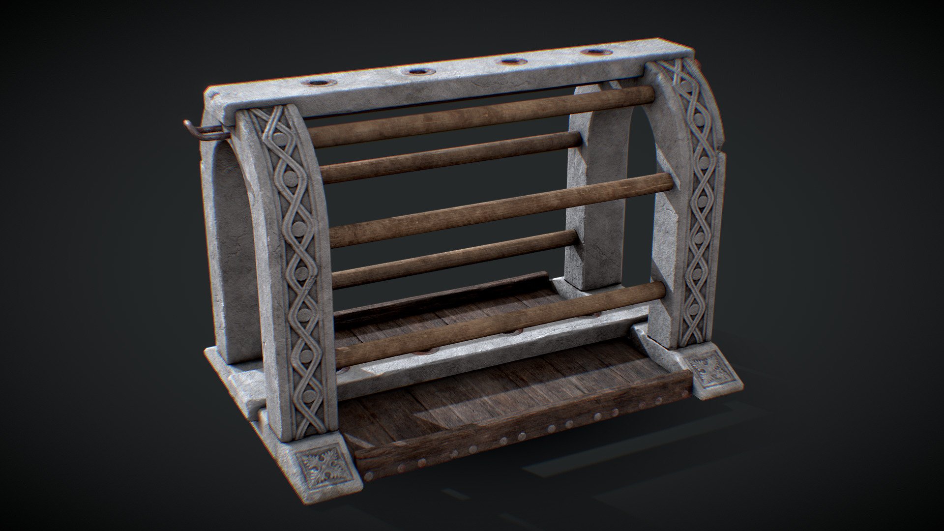 Medieval Weapon Rack -PBR- Game Ready - Buy Royalty Free 3D model by RavenLoh [d77f962 ...