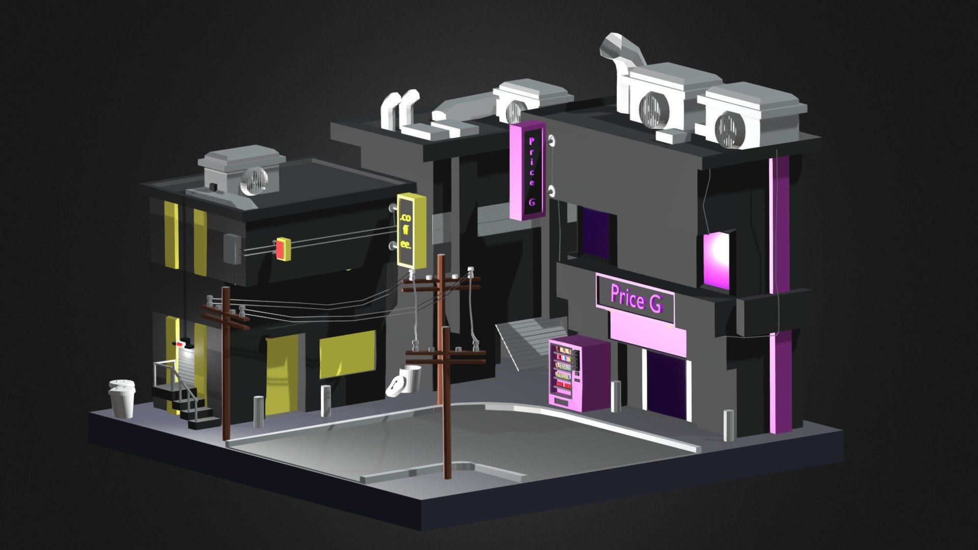 Cyberpunk Street - 3D model by Ricardo Cesídio (@ricardocesidio ...
