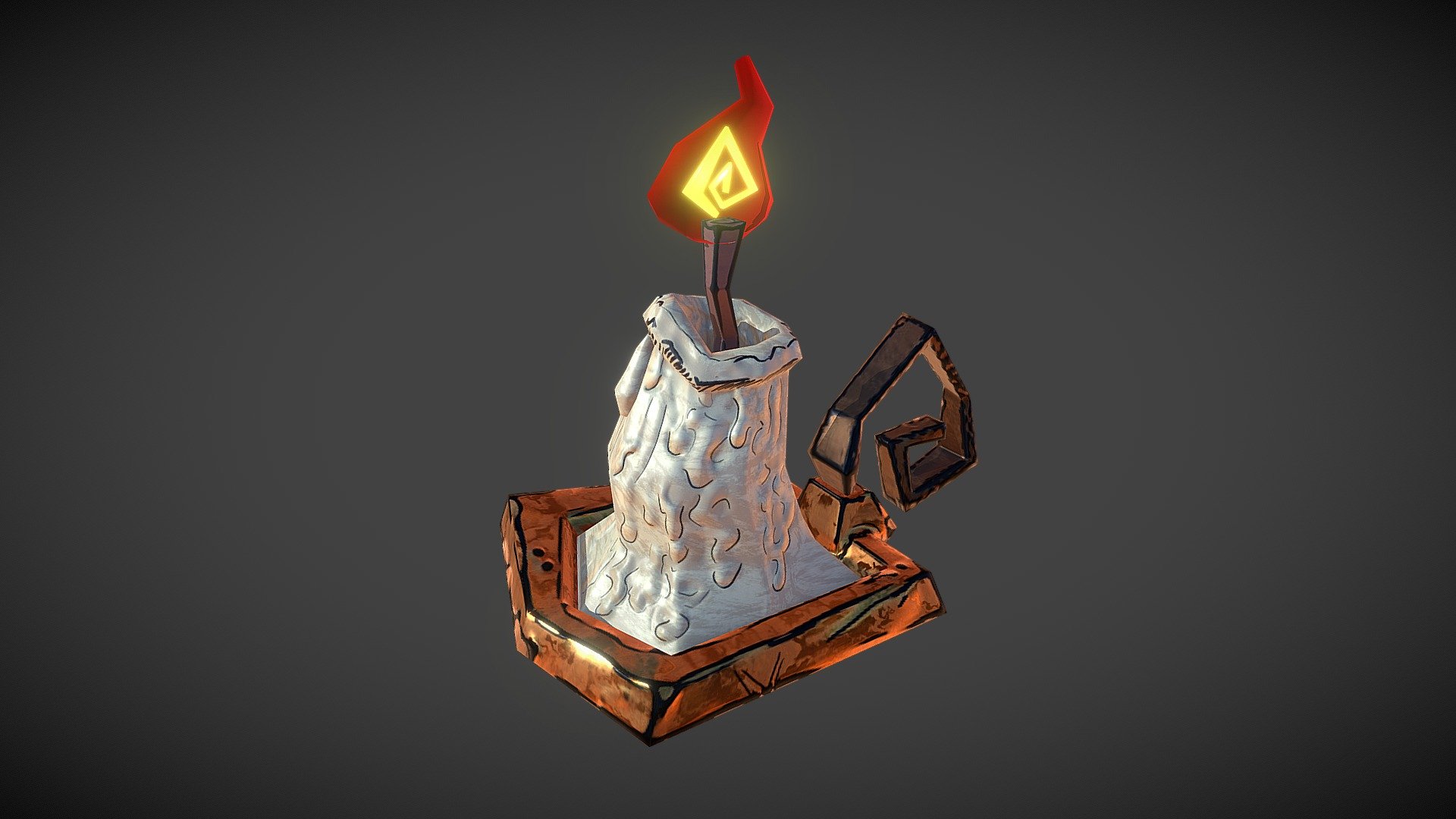 Candle (gameready) - Download Free 3D model by Hockend [d7825c8 ...