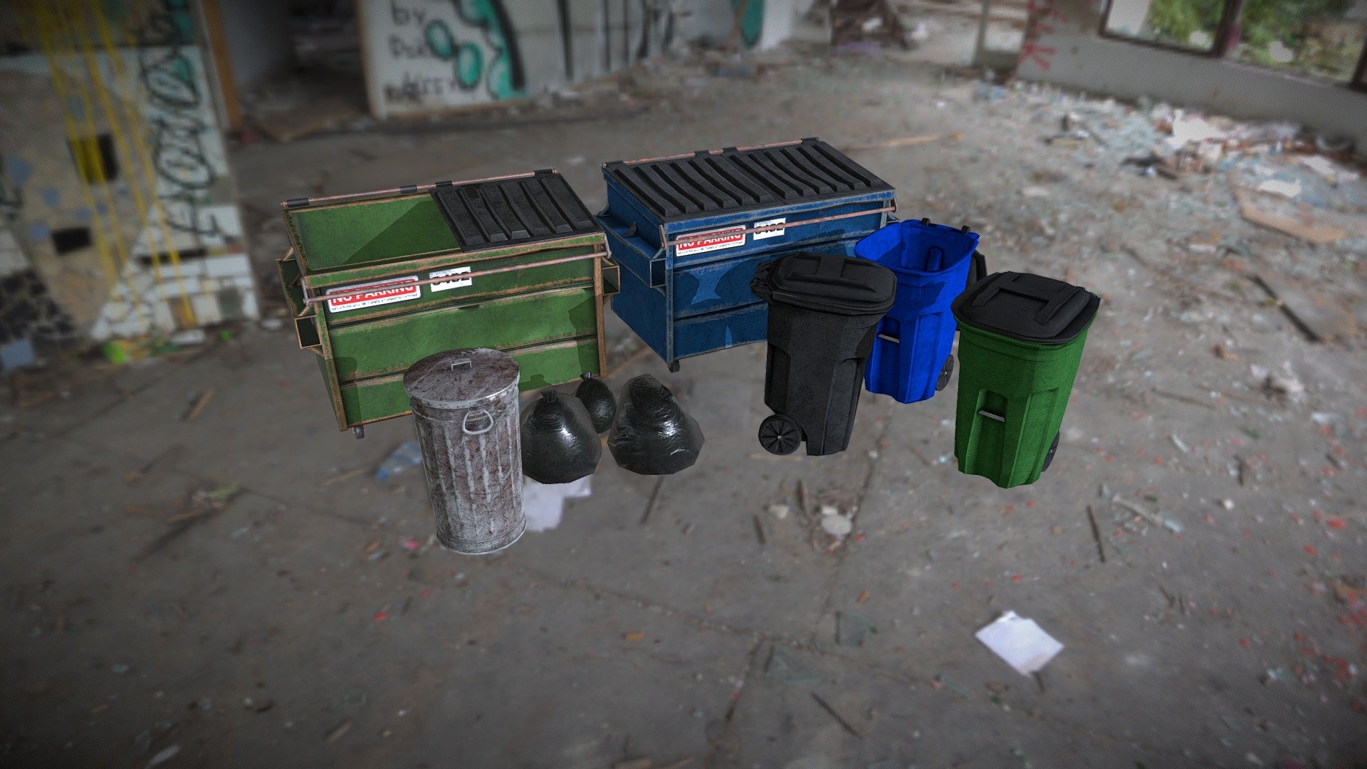 Trash Assets - Buy Royalty Free 3D model by SkyeSladeUT [d783ada ...