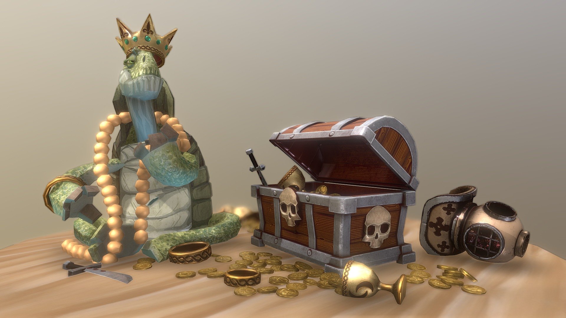Turtle (King by chance)) - 3D model by iotainfotech [d78dcee] - Sketchfab