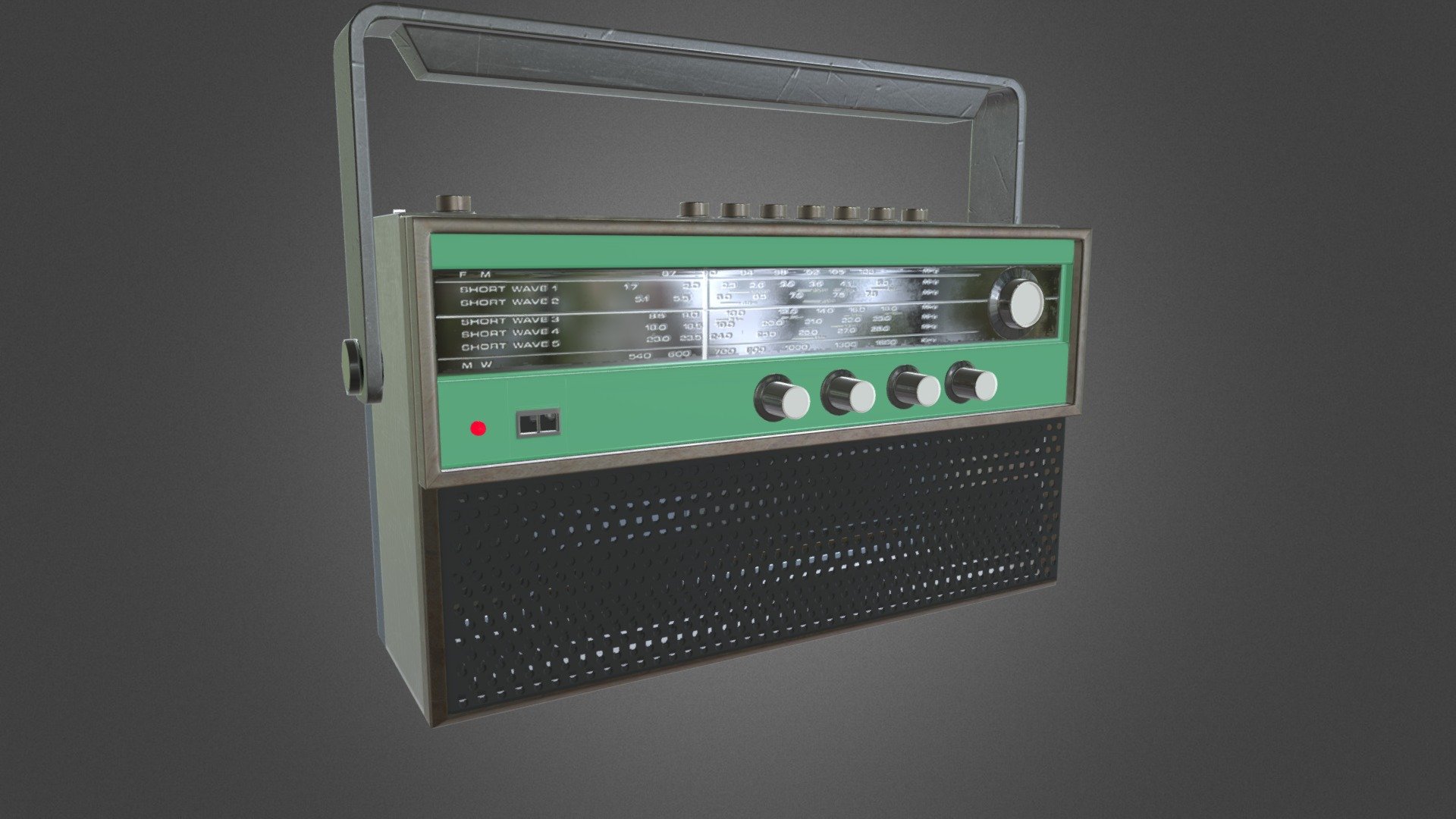Low Poly 1970 Craig Radio - 3D model by krys1997 [d78e1b1] - Sketchfab