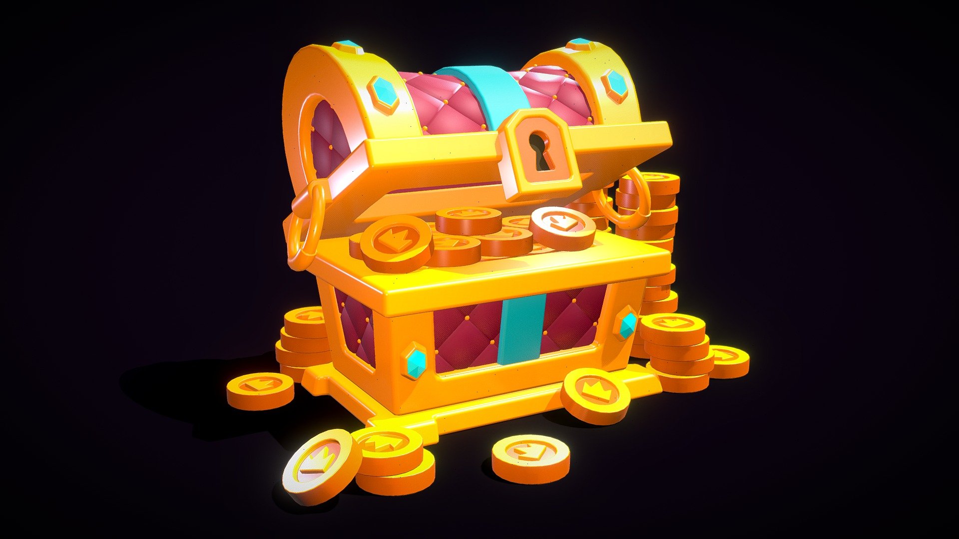 Stylized chest - Download Free 3D model by Zlata Budilova (@budilova ...