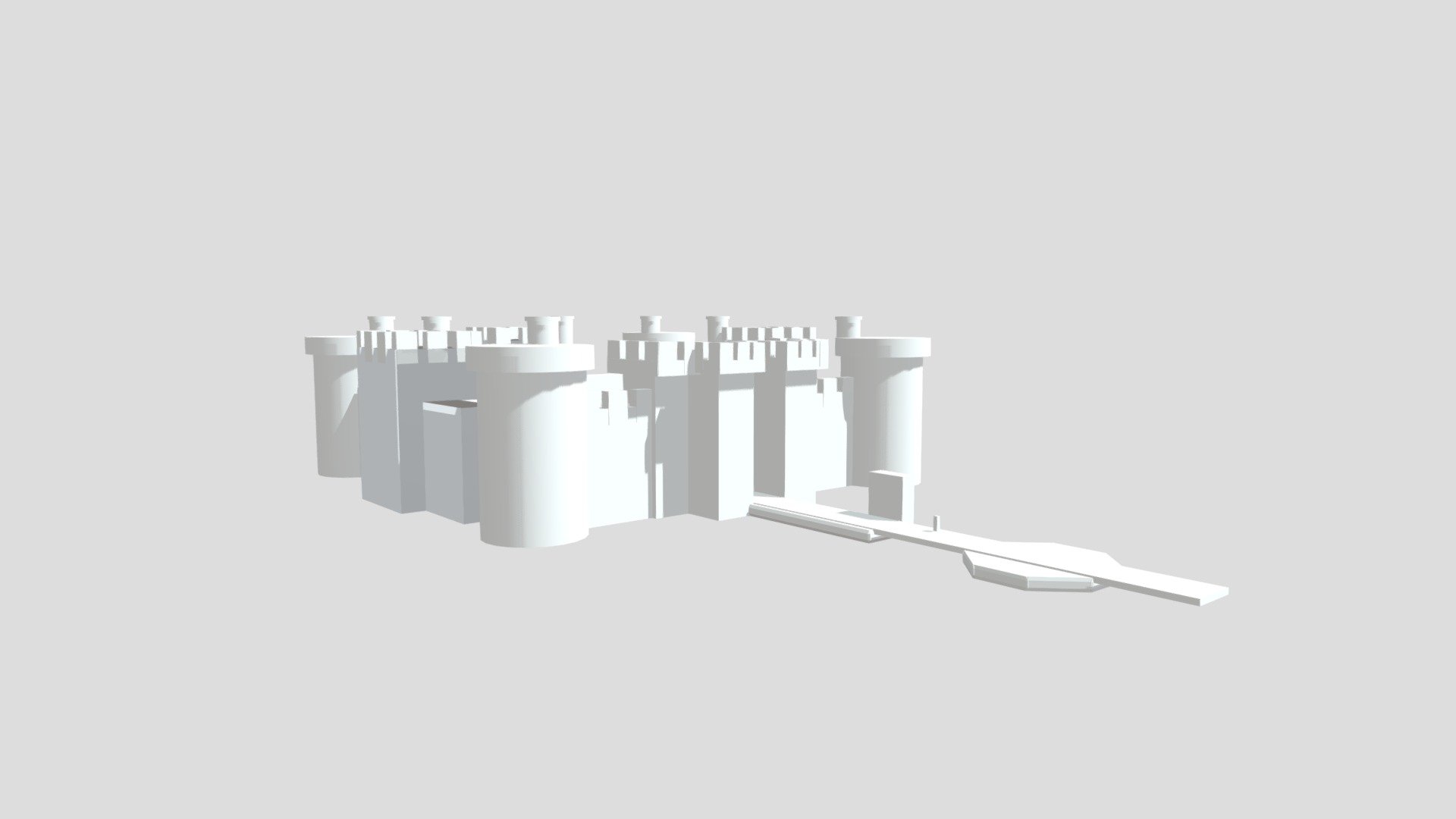 Environment Blockout: Bodiam Castle - Download Free 3D model by ...