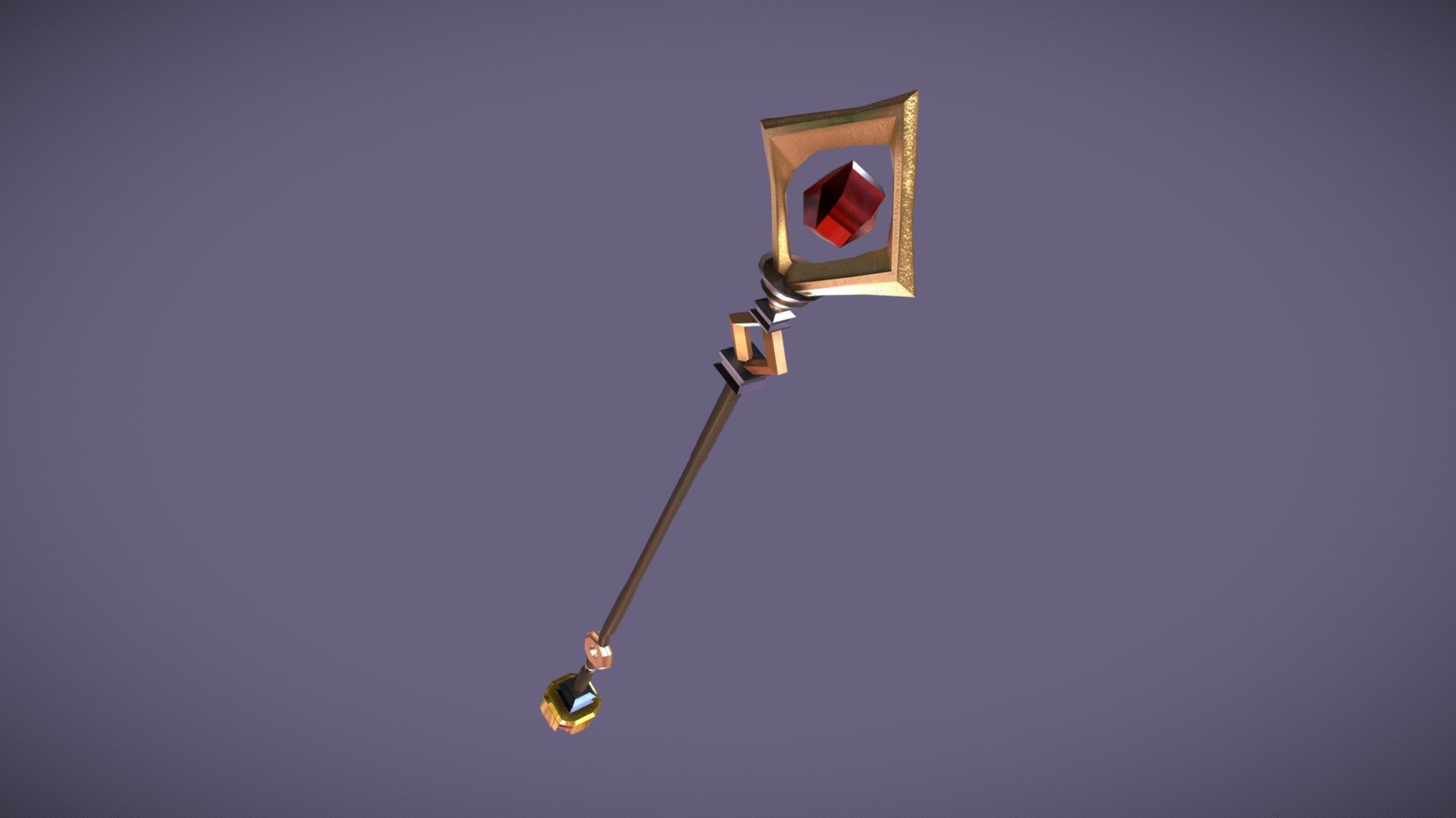 Magical Staff - 3D Model Render - Download Free 3D model by ...