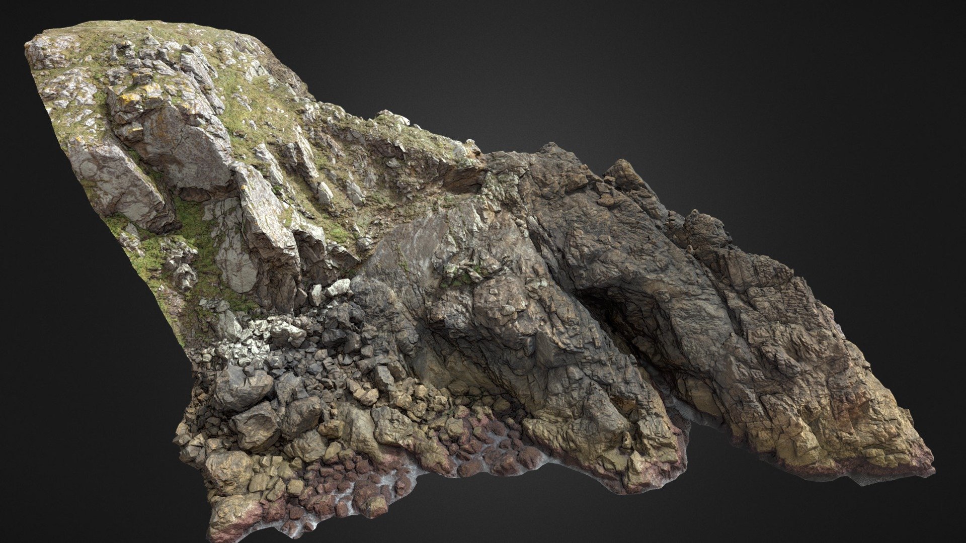 Big Coastal Cliff Scan C - Buy Royalty Free 3D model by Per's Scan ...
