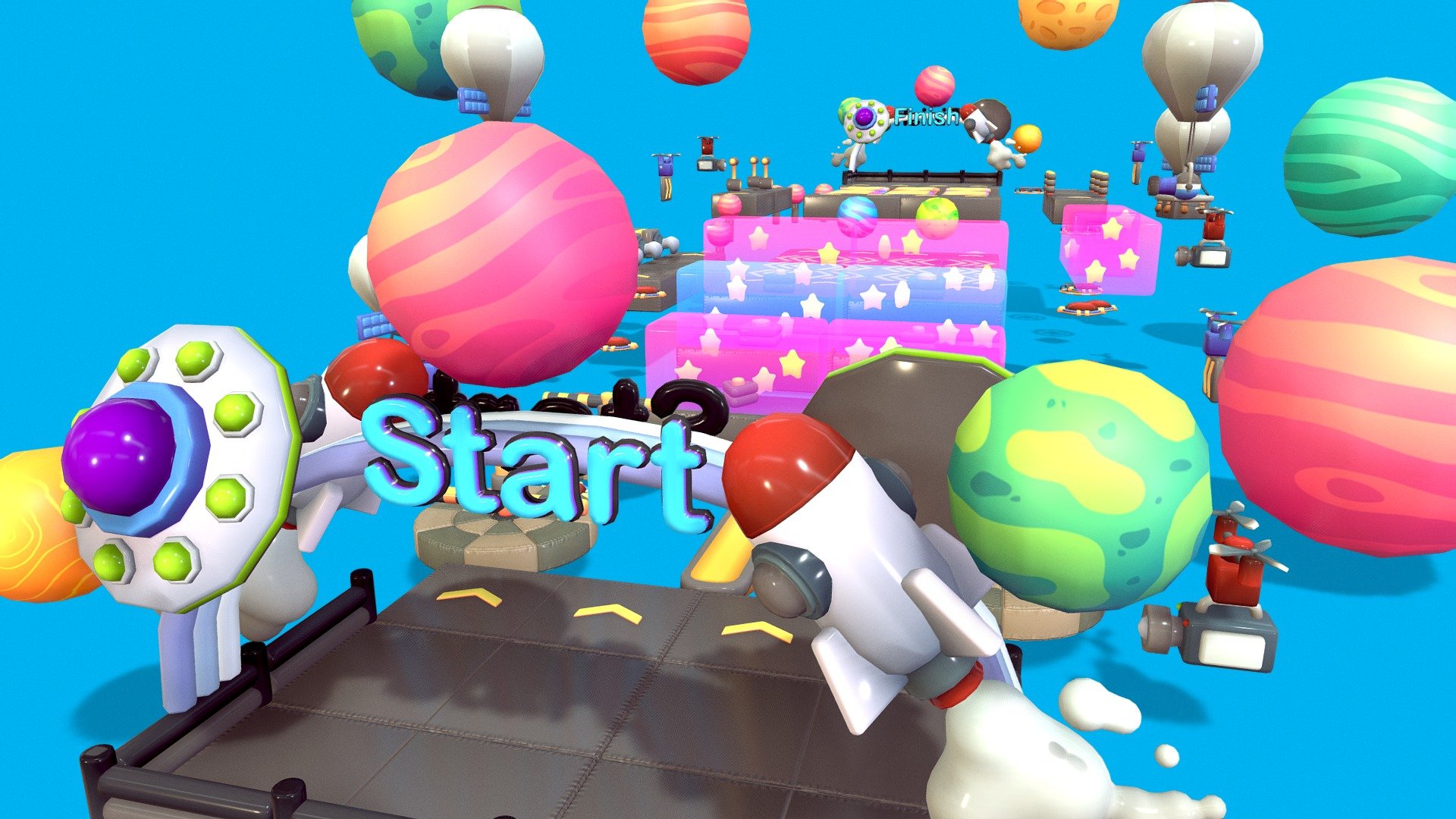 Cute Platformer Asset Pack - Space - Buy Royalty Free 3D model by ...