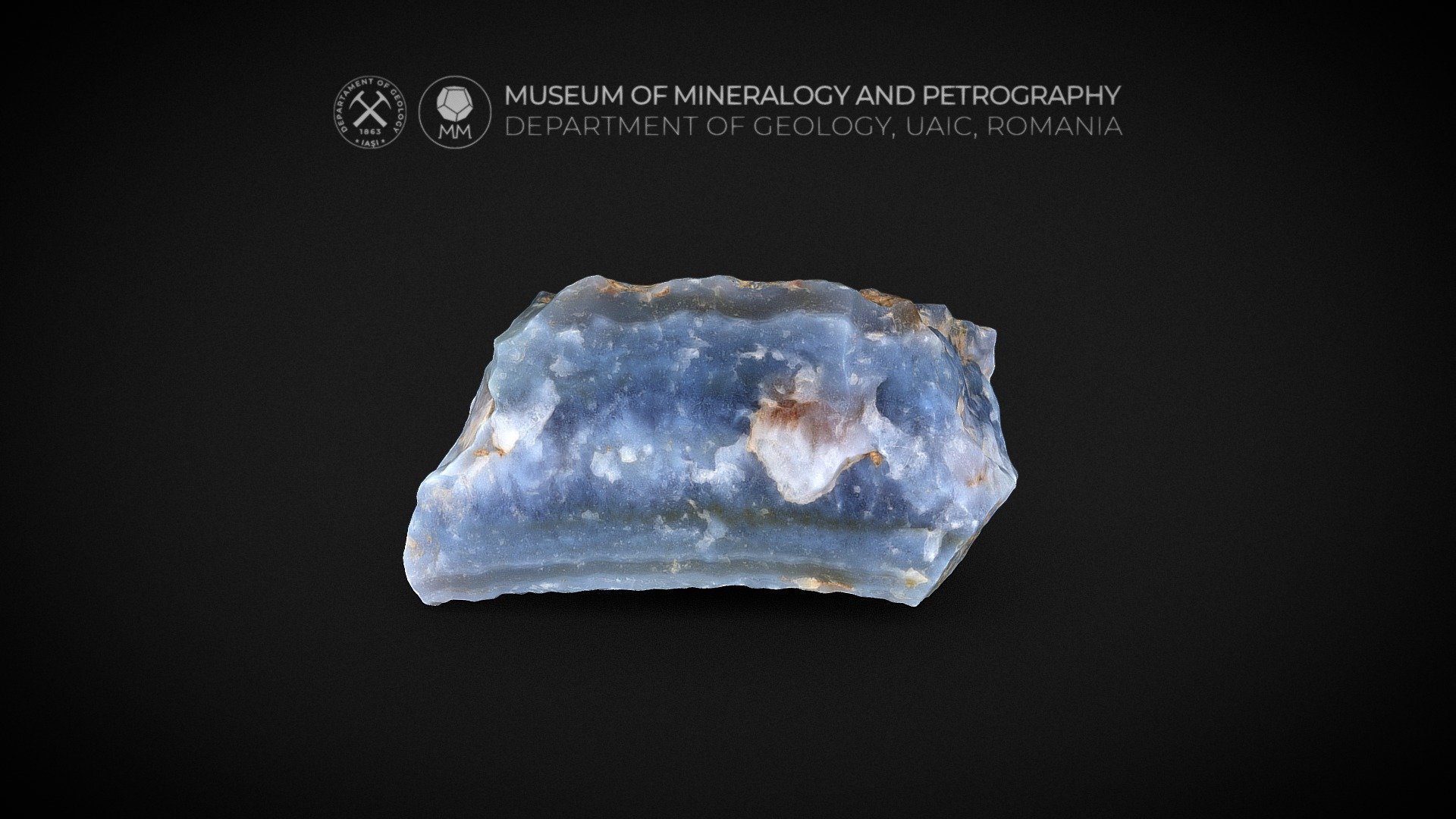 Blue Chalcedony from Trestia (Romania) - 3D model by Museum of ...