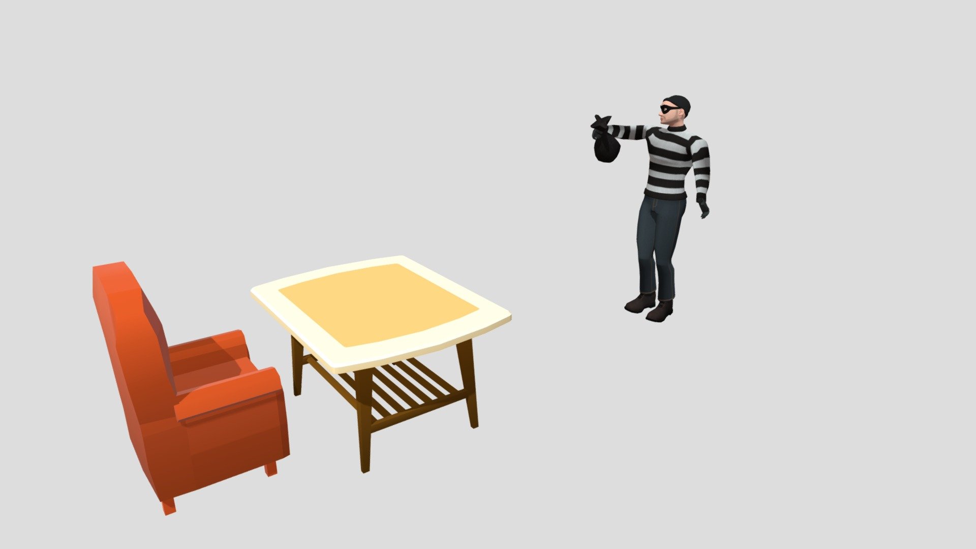 Thief stealing Sofa animation - 3D model by nguyenho [d7a72bc] - Sketchfab