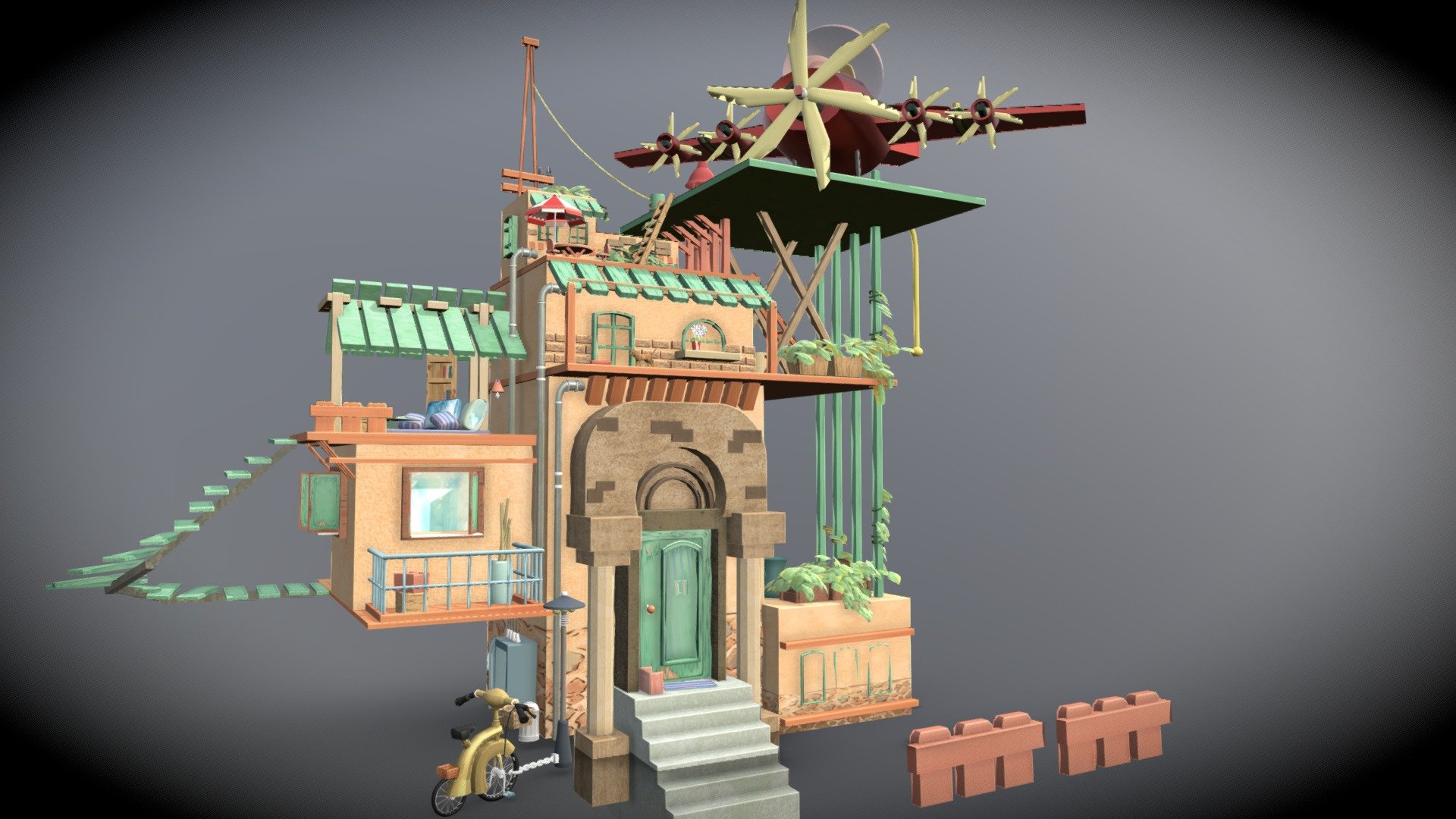 LY、MHW16-house - 3D model by ACG趴 (@chenling82) [d7a7d2b] - Sketchfab