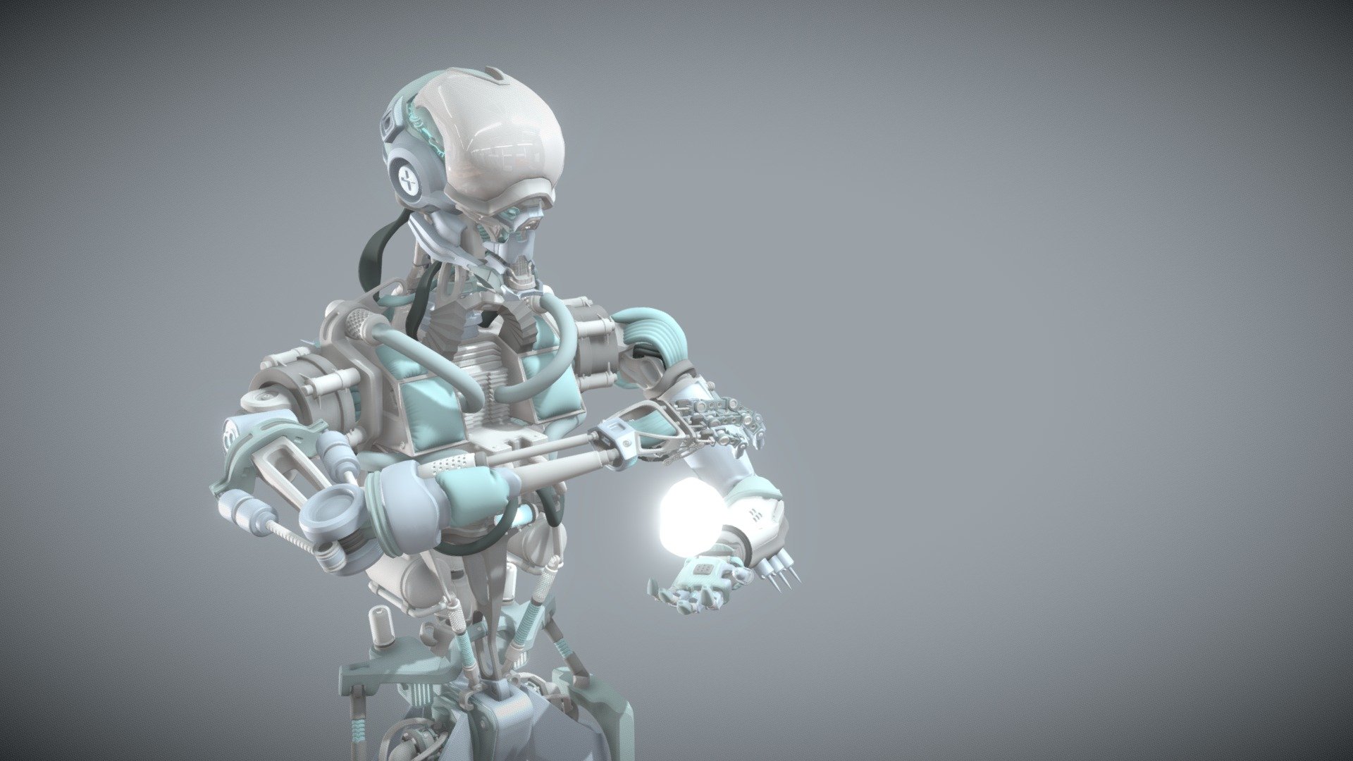 Robot Alt.1 [White ver.] - Download Free 3D model by TAIDJU (@pror0ki ...