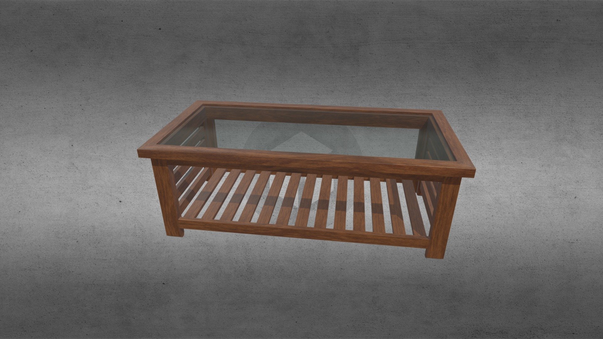 MODERN WOODEN GLASS TOP TABLE - ASSET - Download Free 3D model by ...