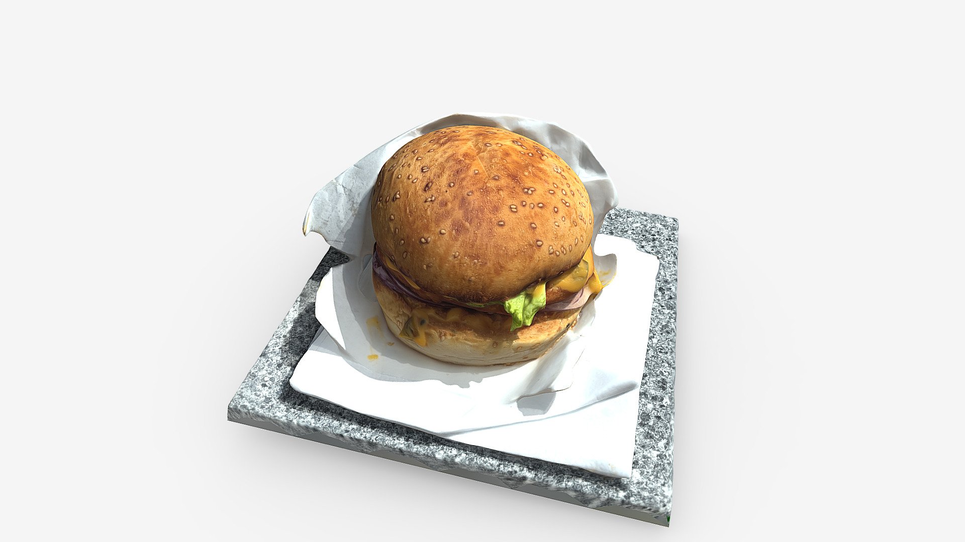 Chili chicken burger - 3D model by Zoltanfood [d7b52ad] - Sketchfab