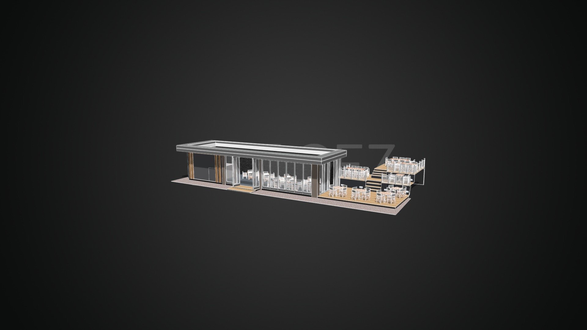 Outside Restaurant - 3D model by Placez [d7b5def] - Sketchfab