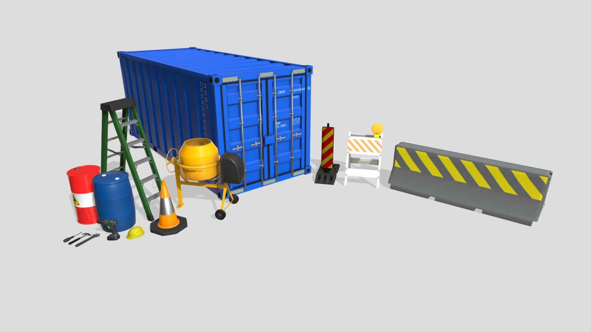 Construction site Collection - Download Free 3D model by Mr. Max (@Mr ...