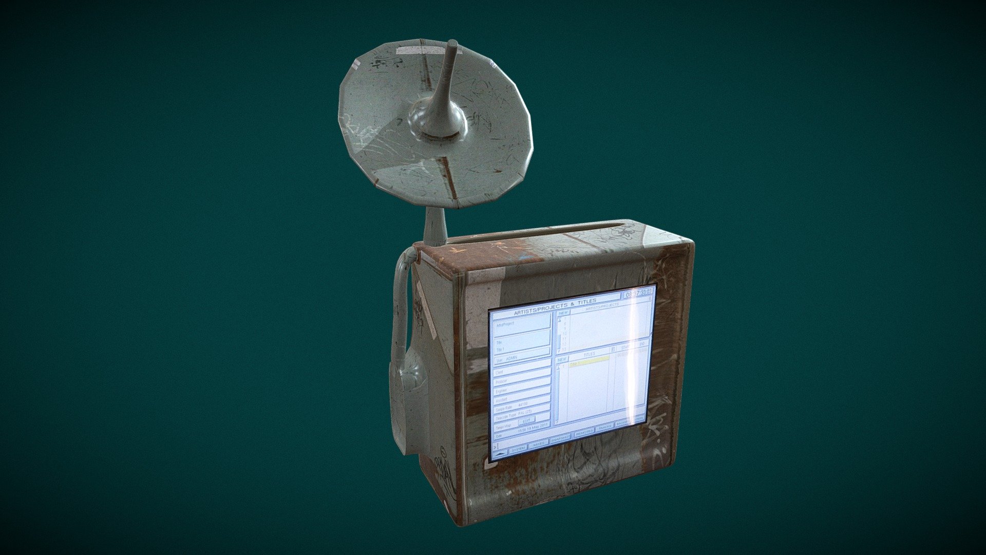 Junkyard Radar Console Sci Fi Electronics - 3D model by BehrtronStudios ...