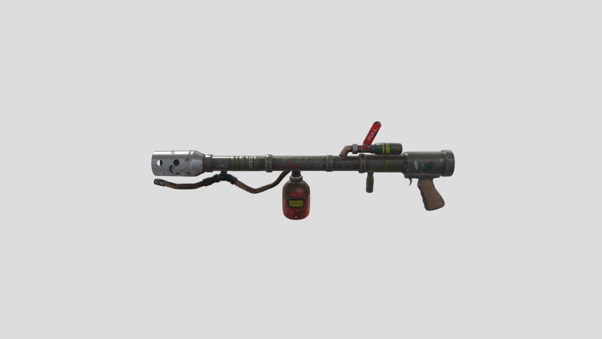 Post-Apocalyptic Flamethrower - 3D model by Chris1986 [d7bb177] - Sketchfab