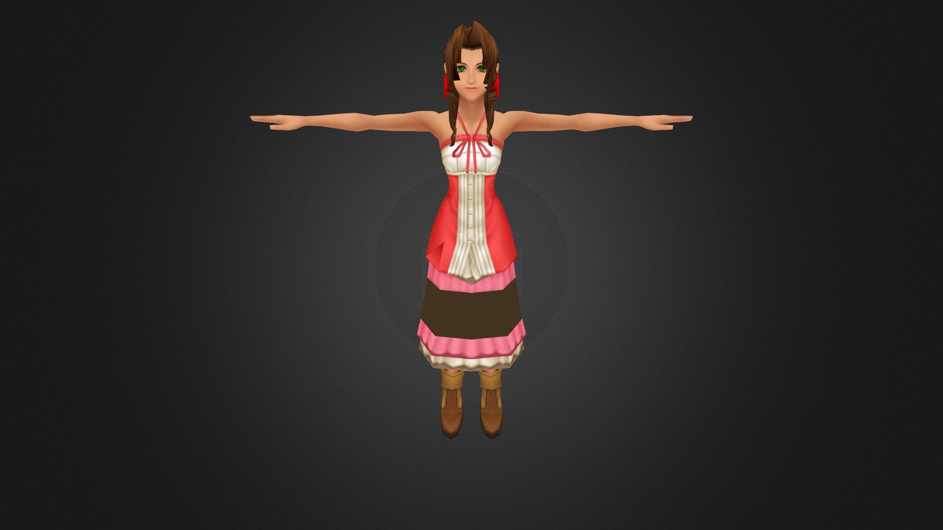 PSX PS2 PS3 - Kingdom Hearts 2 - Aerith - 3D model by entei555 [d7bbe70 ...