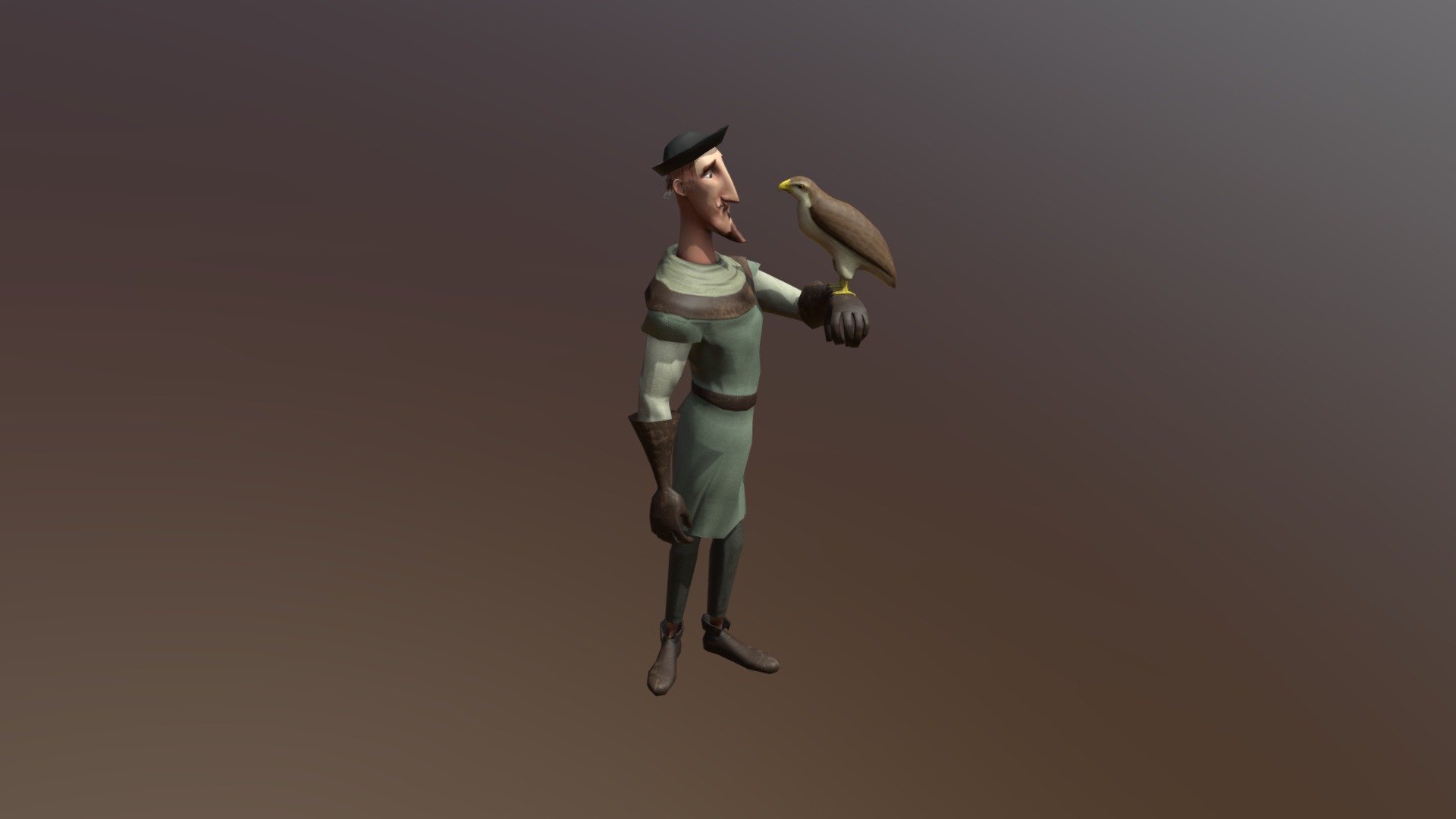 Falconer Idle - 3D model by JamCreative [d7bda83] - Sketchfab