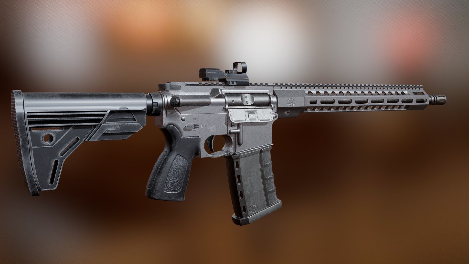 FN 15 Tac3 tactical rifle - 3D model by pixelAlp [d7c1c51] - Sketchfab