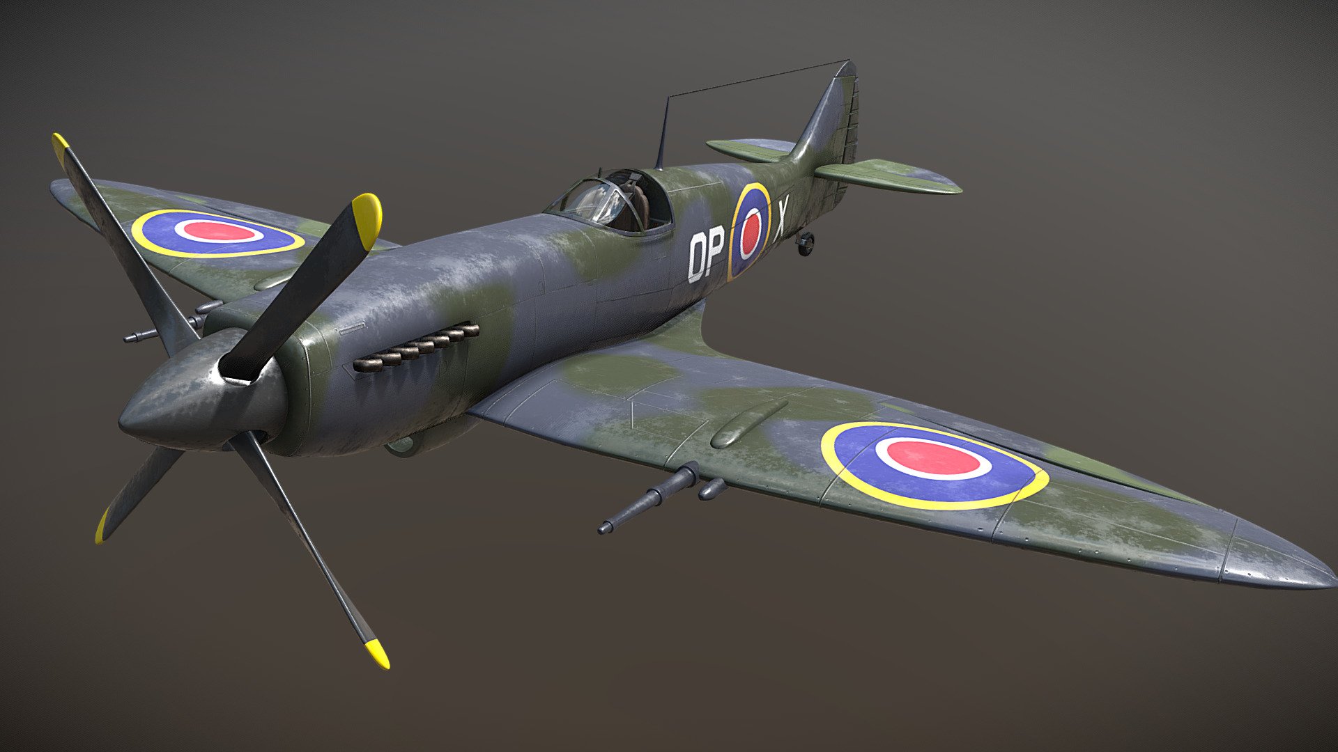 Supermarine Spitfire (Rigged & Texture Baked) - Buy Royalty Free 3D ...