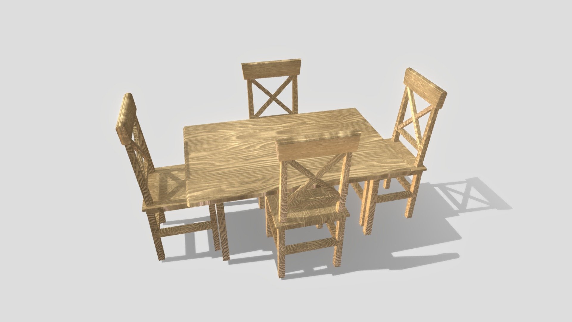 Table and Chairs - Download Free 3D model by Luiza Moreira (@lily.berry ...