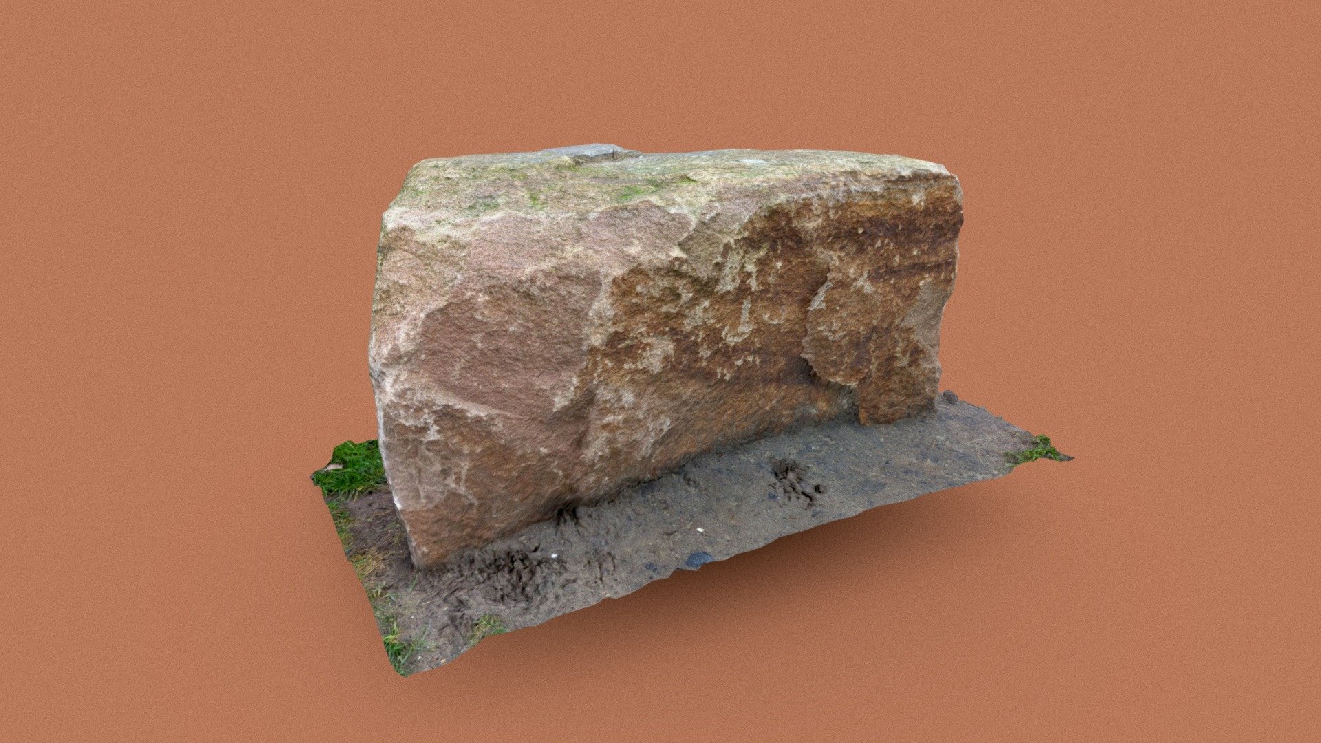 Reddish mossy medium rock - Download Free 3D model by marlonsatelier ...