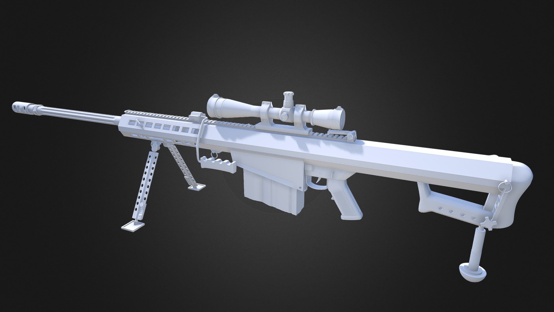 XM500 Mod Sniper Rifle High Poly - 3D model by Nick (@rewq) [d7cb5e7 ...