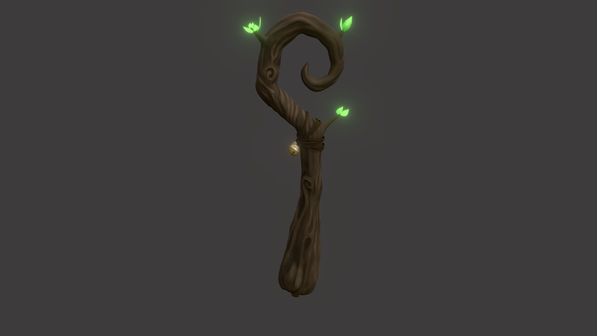 Textured Forest Spirit Staff - 3D model by j_fung [d7cbf9e] - Sketchfab