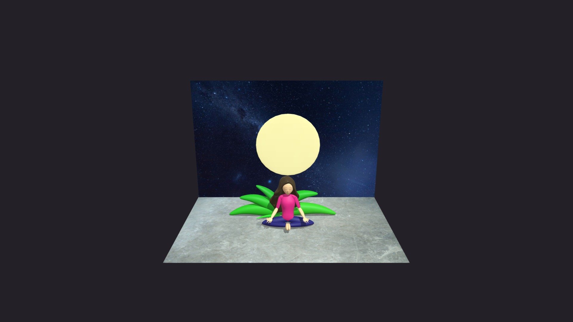 Meditating - Download Free 3D model by Jasmine Lorenza (@Jasmine ...