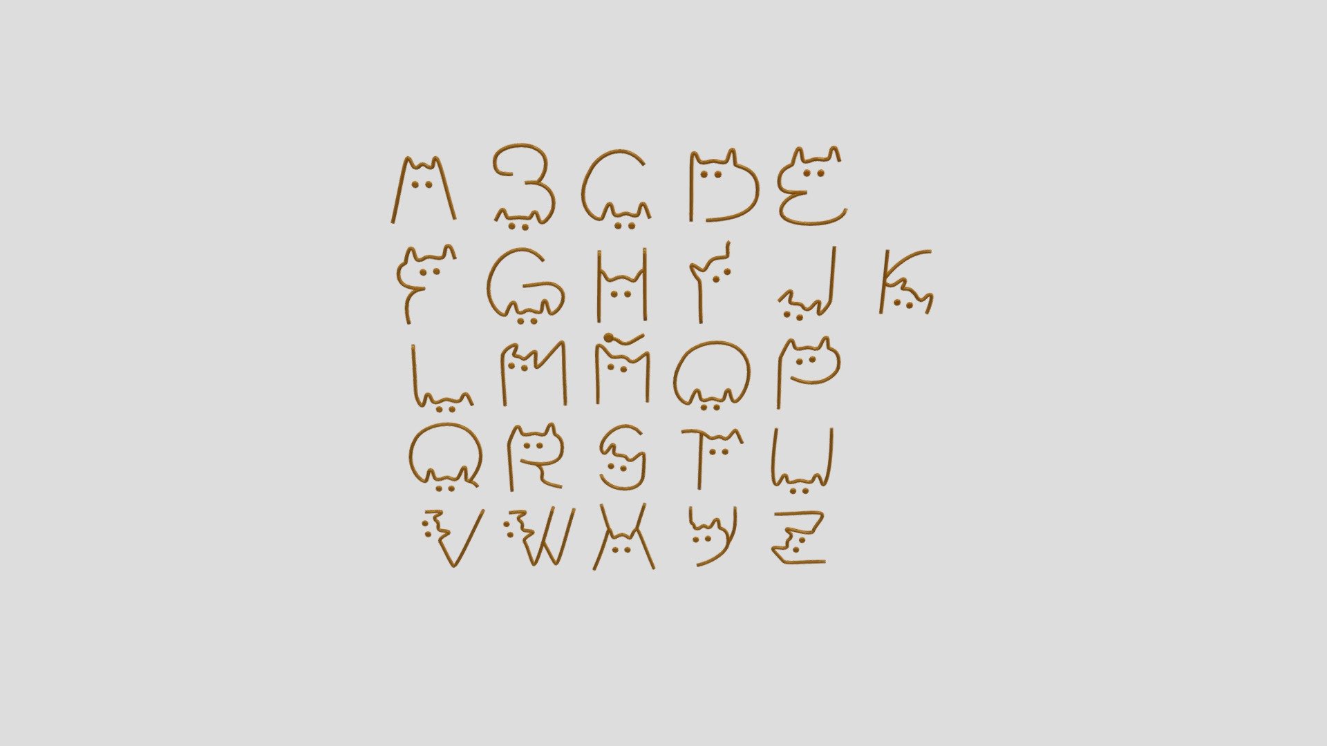 Cats letters - Download Free 3D model by AnimArt3D (@Anim_Art_3D ...