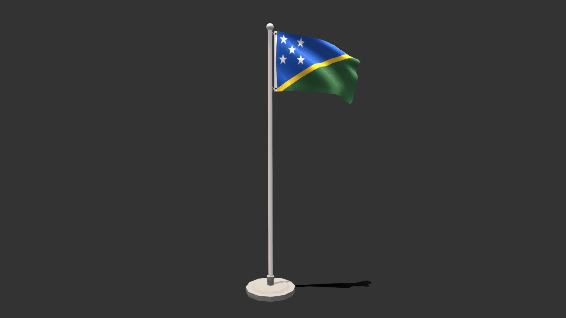 Low Poly Seamless Animated Solomon Islands Flag - Buy Royalty Free 3D ...